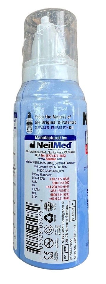2 NeilMed NasaMist Nasal Mist Saline Spray 2.7oz Sinus Allergy Cold 01/ ...