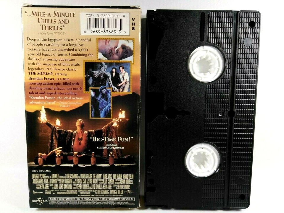 THE MUMMY (VHS, 1999) Brendan Fraser, Rachel Weisz, John Hannah ...