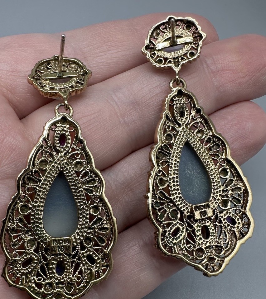 Nicky Butler RAJ Sterling Silver Gold Vermeil Druzy Moonstone Amethyst ...