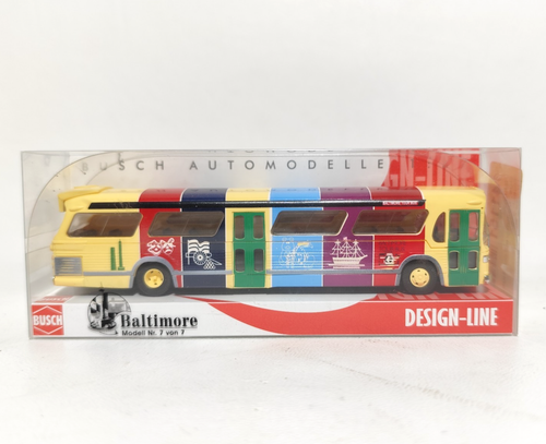 Busch 44534 Baltimore Tour Bus GMC Fishbowl 1:87 HO Scale Design Line ...