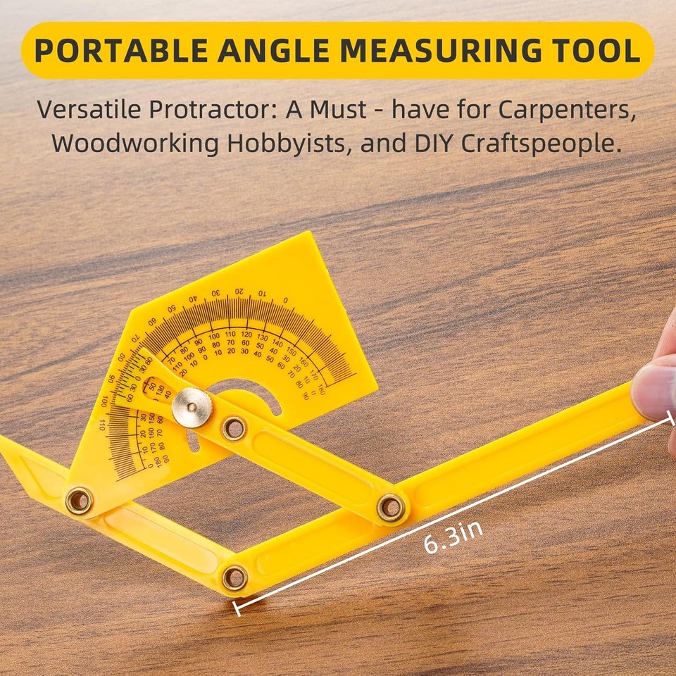 2 Pcs Protractor Angle Finders, Adjustable Protractors 0°-180° with ...