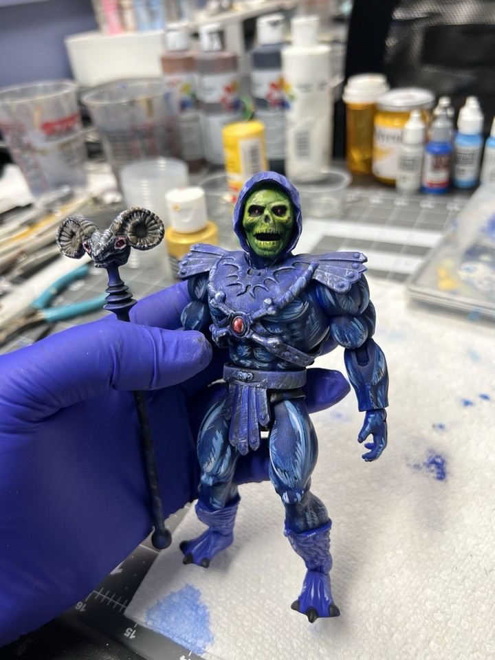 Skeletor Custom Painted Action Figure | eBay