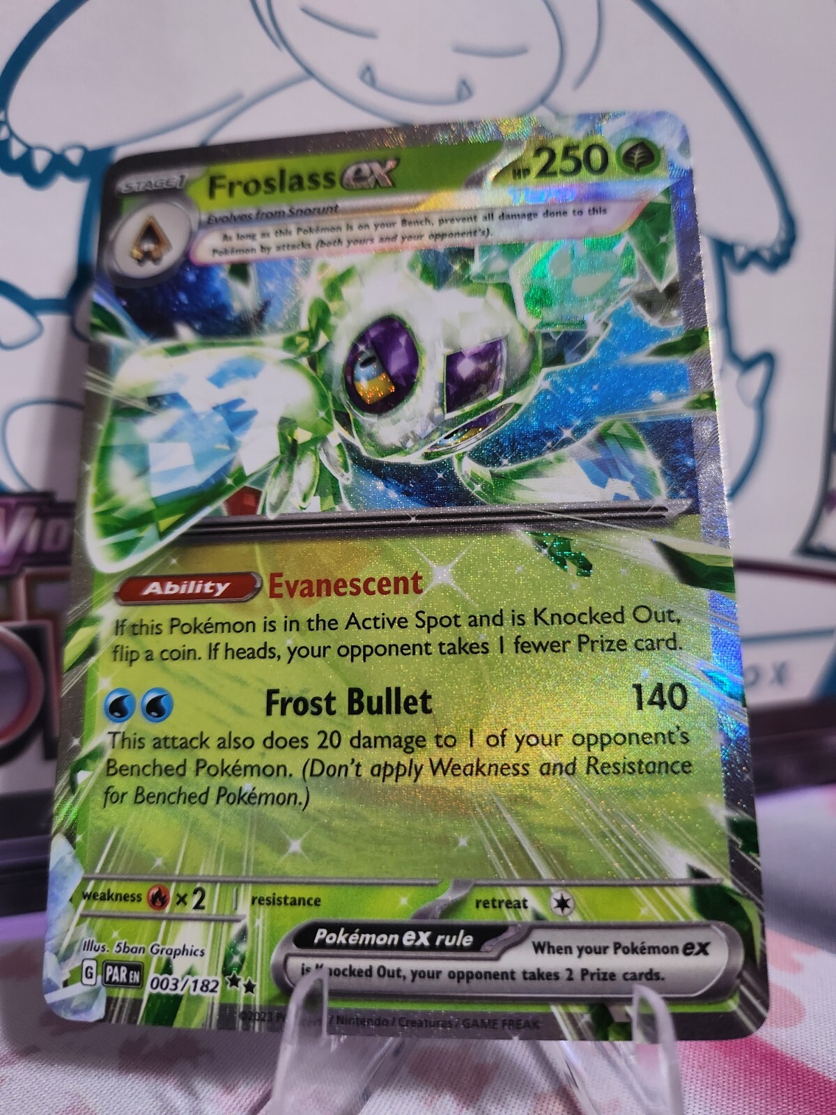 FROSLASS EX 003/182 PARADOX RIFT POKEMON (DOUBLE RARE, NM) | eBay
