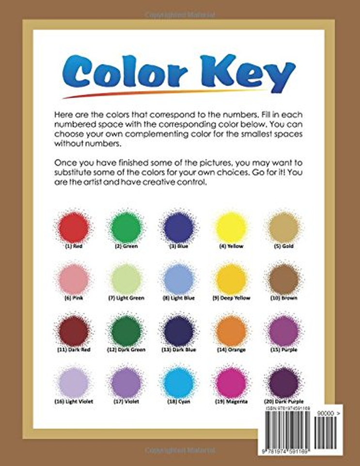 Color by Number Large Print Adult Coloring Book: Big Abstract Designs ...