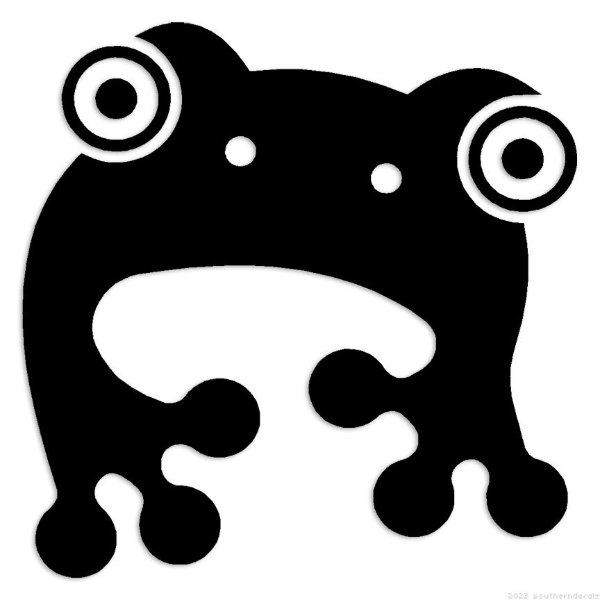 Cute Frog Toad - Decal Sticker - Multiple Colors & Sizes - ebn6907 | eBay