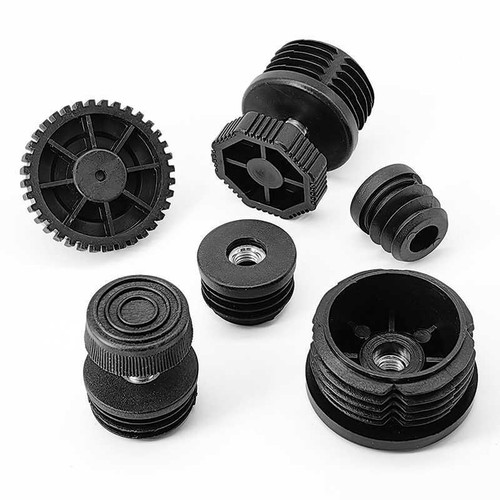 Round Tube Inserts End Caps Adjustable Table Foot Furniture Leveling ...