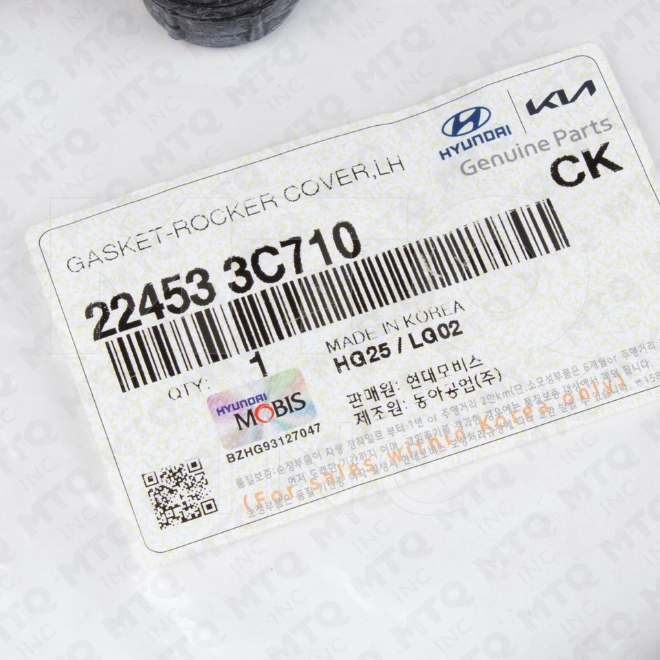 Genuine Hyundai Kia Rocker Cover Gasket Left Side - 22453-3C710 | eBay