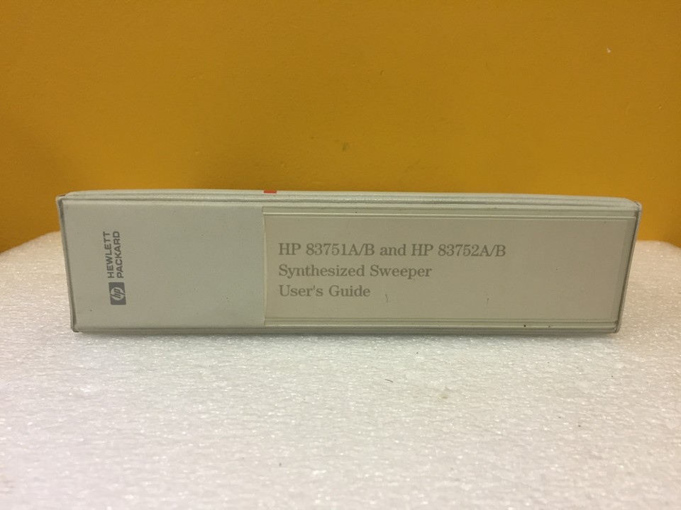 HP / Agilent 83750-90004 83751A/B 83752A/B Synthesized Sweeper User's ...