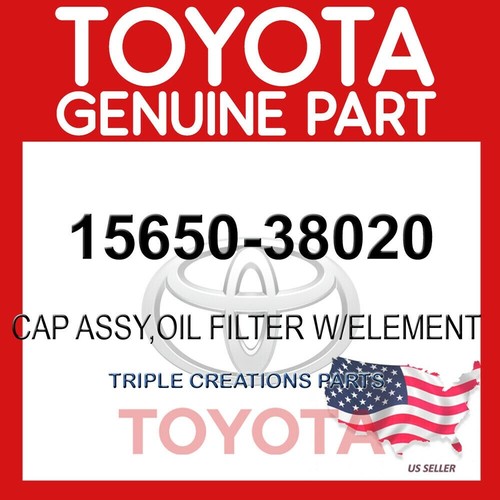 1565038020 GENUINE Toyota CAP ASSY,OIL FILTER W/ELEMENT 15650-38020 OEM ...