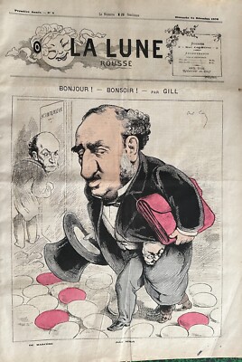 Zeitung Die Lune Rousse Numero 3 24/12/1876 Hello Jules Simon Von ...