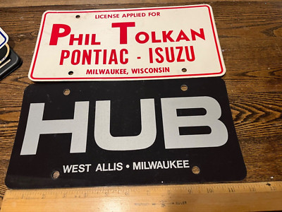 1990s Milwaukee WI car dealer license plates Cadillac Lincoln Isuzu HUB ...