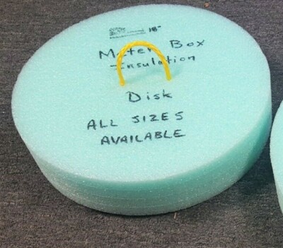 Water Meter Box Insulation Disk 18", Foam for Meter Pit Freeze ...