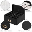 Decorative Photo Storage Box - Collapsible Linen Photo Organizer with ...