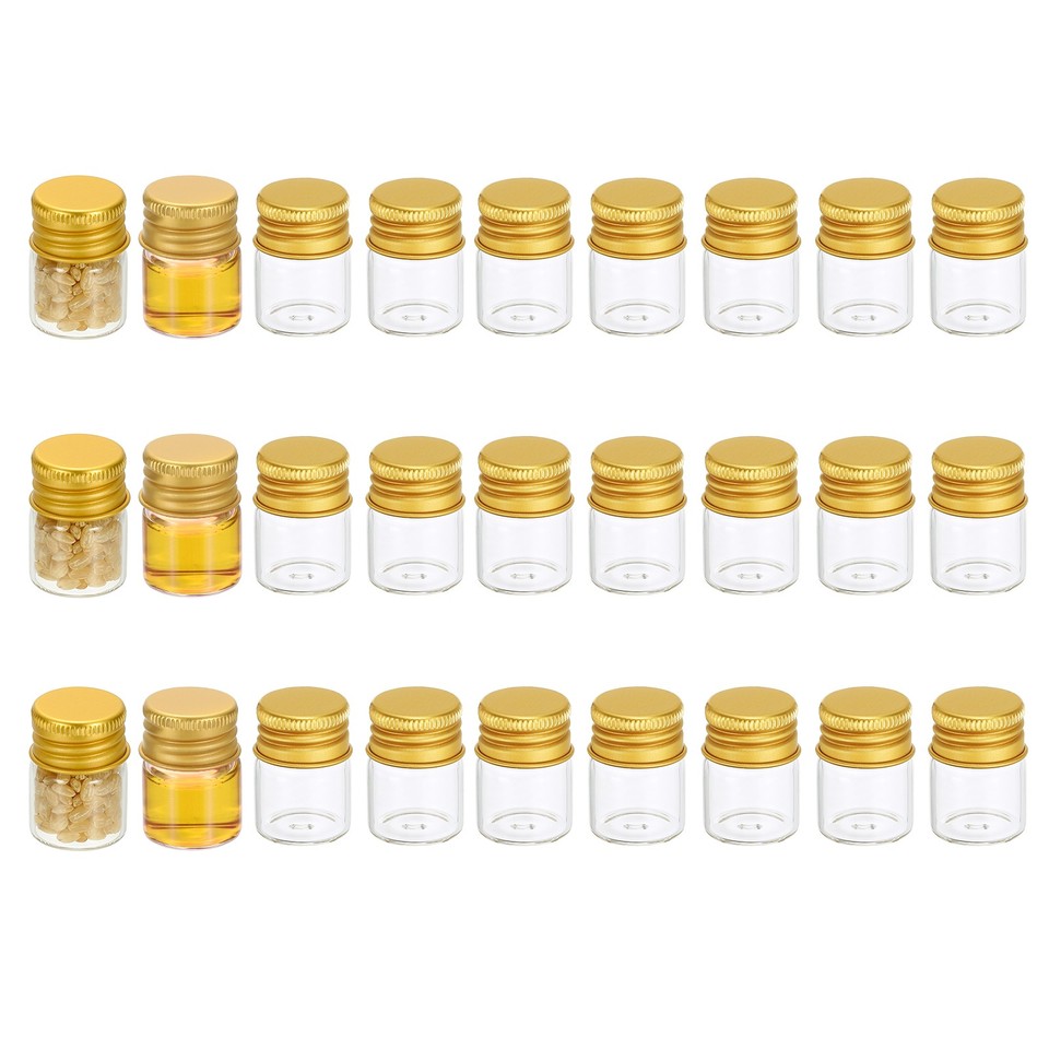 5ml Clear Glass Vials 20 Pack Small Liquid Sample Vial with Screw Caps ...