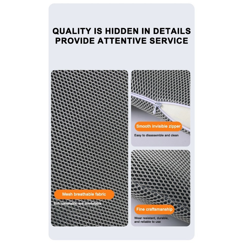 For All Car Models Car Lumbar Cushion Mesh Back Pad Four-mesh Hollow ...
