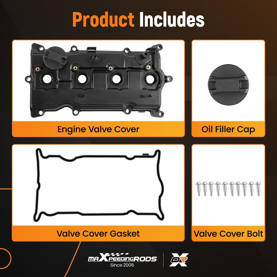 Valve Cover & Gasket & Cap for Infiniti QX60 Nissan Altima 14-17 2.5L ...