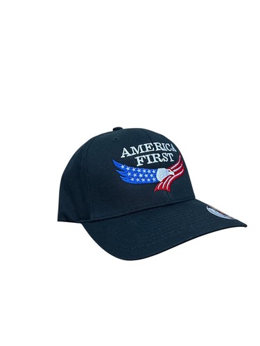 Bold 'America First' Embroidered Flexfit Baseball Cap – Show Your ...