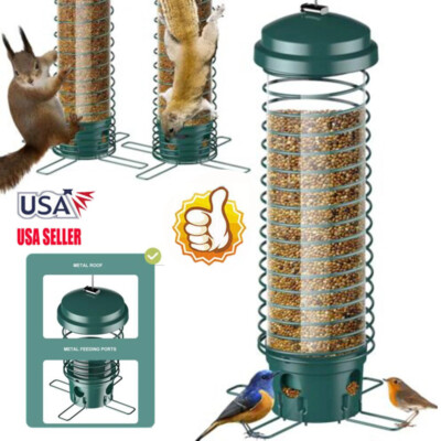 Outdoor Garden Yard Hanging Wild Bird Feeder with Squirrel Proof ...