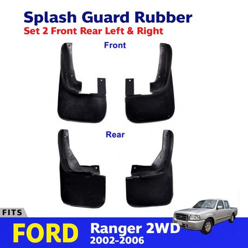Splash Guard Rubber Mud Flaps Set F+R Fits Ford Ranger 2WD Ute Truck ...