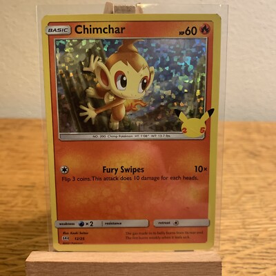 Pokemon TCG Chimchar 12/25 Holo 25th Anniversary McDonald's Card NM/M ...