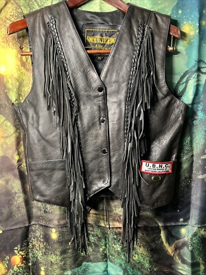 Unik Ultra Leather Vest Fringe Women’s M | eBay