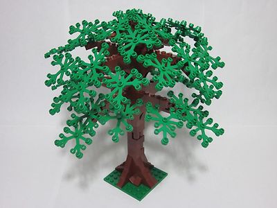 Custom forest tree 9" tall for LEGO, green leaves, all new parts, FREE ...