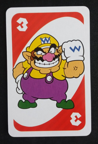 2016 Mattel Super Mario Uno Card Red Wario #3 | eBay