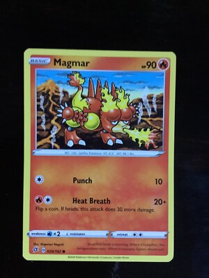 Pokémon TCG Magmar Rebel Clash 029/192 Regular Common Card NM 2020 | eBay