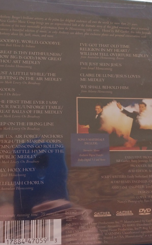 The Best of Anthony Burger - Gaither Homecoming Series - DVD - New ...