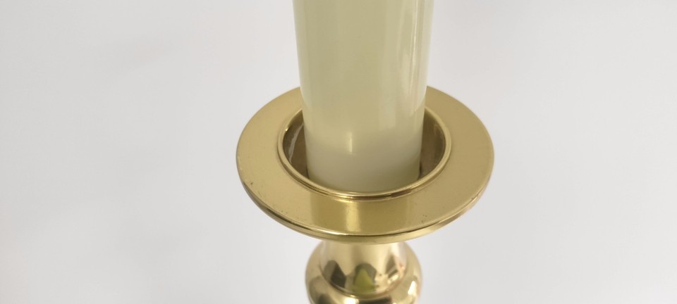 BALDWIN Brass Tall Candlestick lamp 3-way switch 35.5" high | eBay