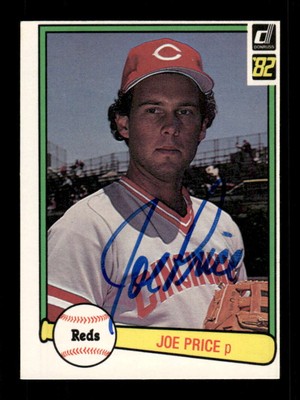 1982 Donruss Cincinati Reds 481 Joe Price Signed Auto Autograph BXCP38 ...