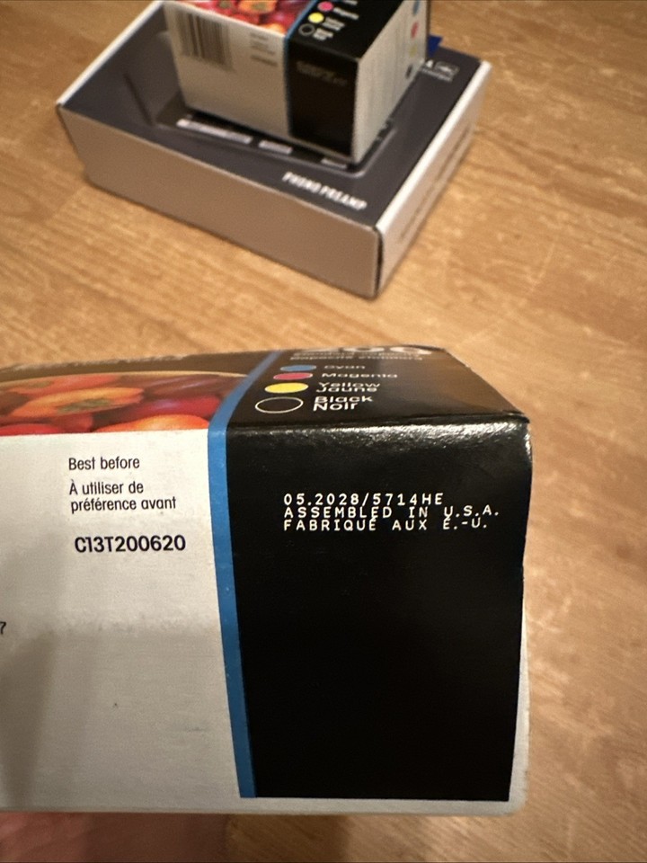 EPSON 200 TRI COLOR CYAN MAGENTA YELLOW BLACK INK CARTRIDGES Exp 05/ ...