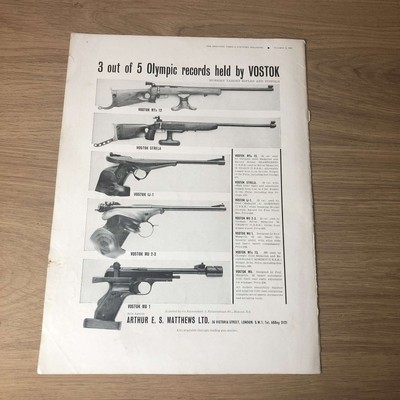 GUNS39 MAGAZINE ADVERT 12X9 VOSTOK TARGET RIFLES & PISTOLS | eBay
