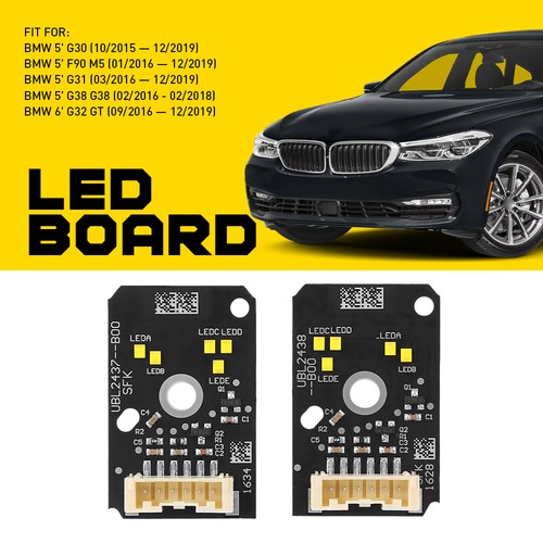 For BMW F90 M5 G30 530i 540i M550iX Headlight Angel eyes Yellow DRL LED ...