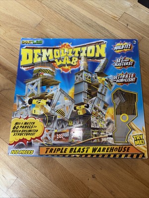 DEMOLITION LAB Triple Blast Warehouse Wreck It Playset SmartLab Working ...