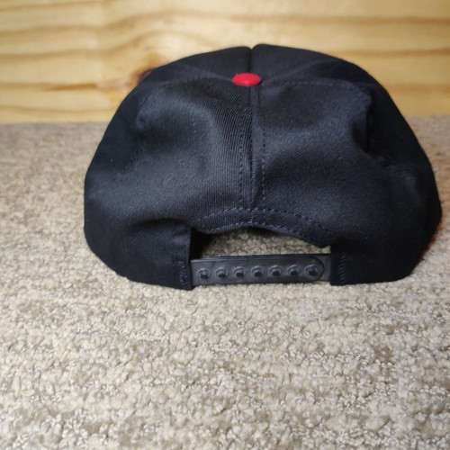 Vintage Chore Time Snapback Hat Cap Trucker Logo Farm Red Black MADE IN ...