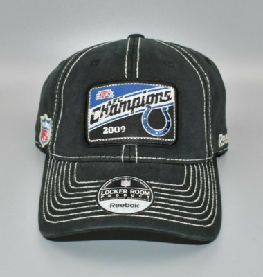 Indianapolis Colts Reebok 2009 AFC Champions Fitted Cap Hat - Fits Size ...