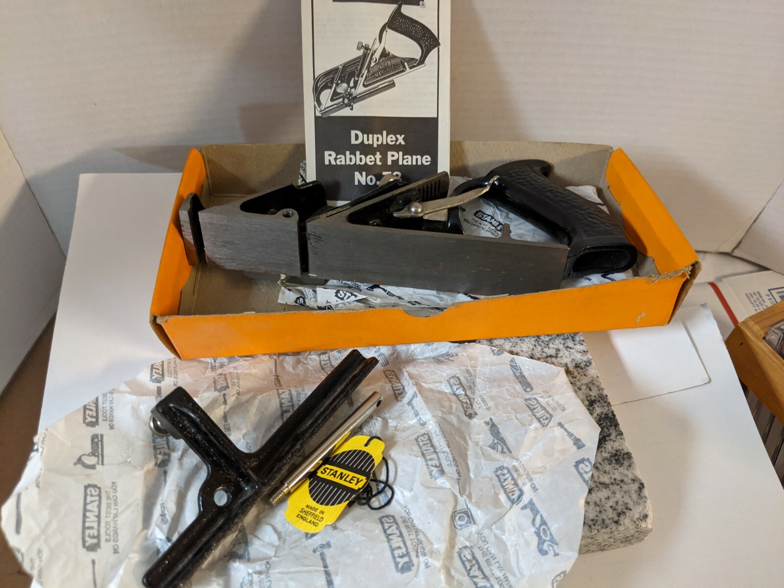 Vintage Stanley No. 78 Rabbet Plane original box made in Sheffield ...