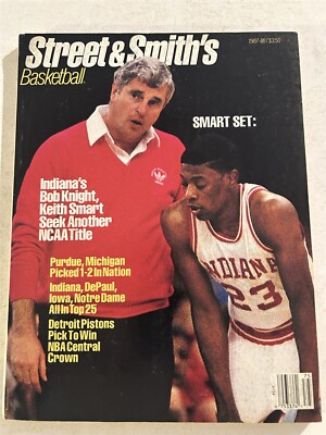1987 STREET and SMITH's College NBA Basketball INDIANA Bob KNIGHT Keith ...