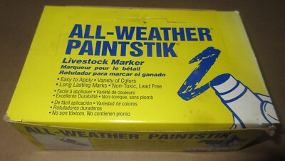 12 GREEN All Weather Paintstik Paint Sticks Livestock Marker Swine Cow ...