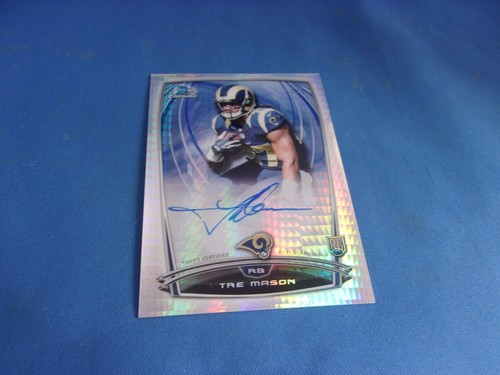 Tre Mason Bowman Chrome 2014 RC Rookie Autograph Auto Refractor 2/5 | eBay