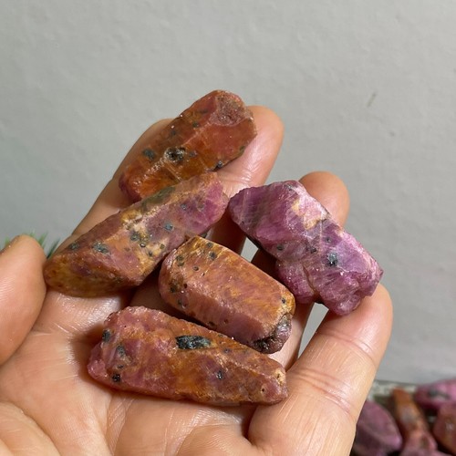 5pc Natural Rough Red Corundum Stones and Minerals Reiki Ruby Raw ...