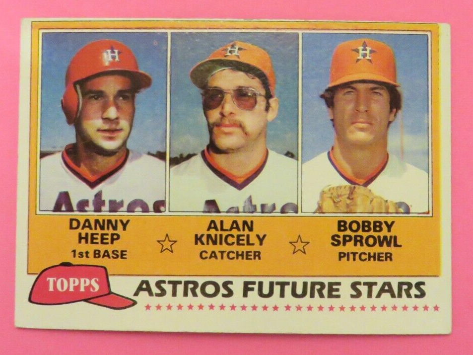 1981 Topps, Houston Astros Future Stars- DANNY HEEP/ ALAN KNICELY ...