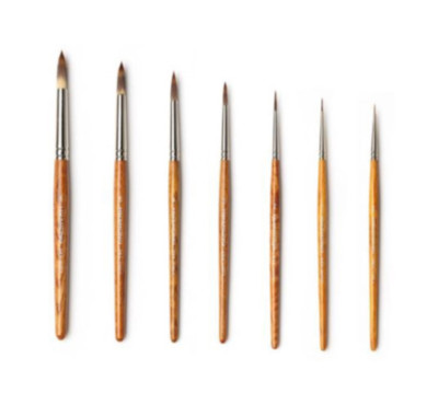 HWAHONG Artist Detail Lettering Paint Brushes Pointed Round Brush 345 ...