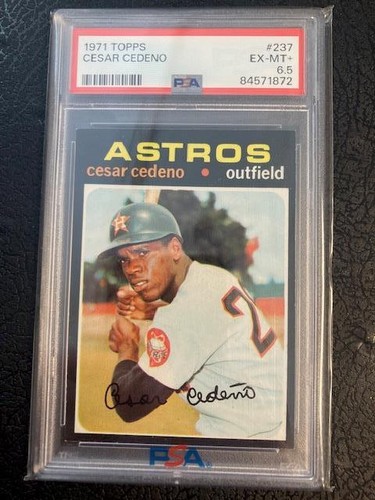 1971 Topps #237 CESAR CEDENO RC Rookie! ASTROS! PSA 6.5 EX-MT+! | eBay