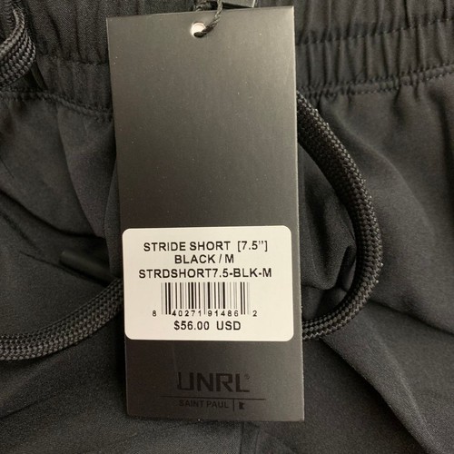 UNRL Stride 7.5" Inseam Athletic Short Men's Size M Black | eBay