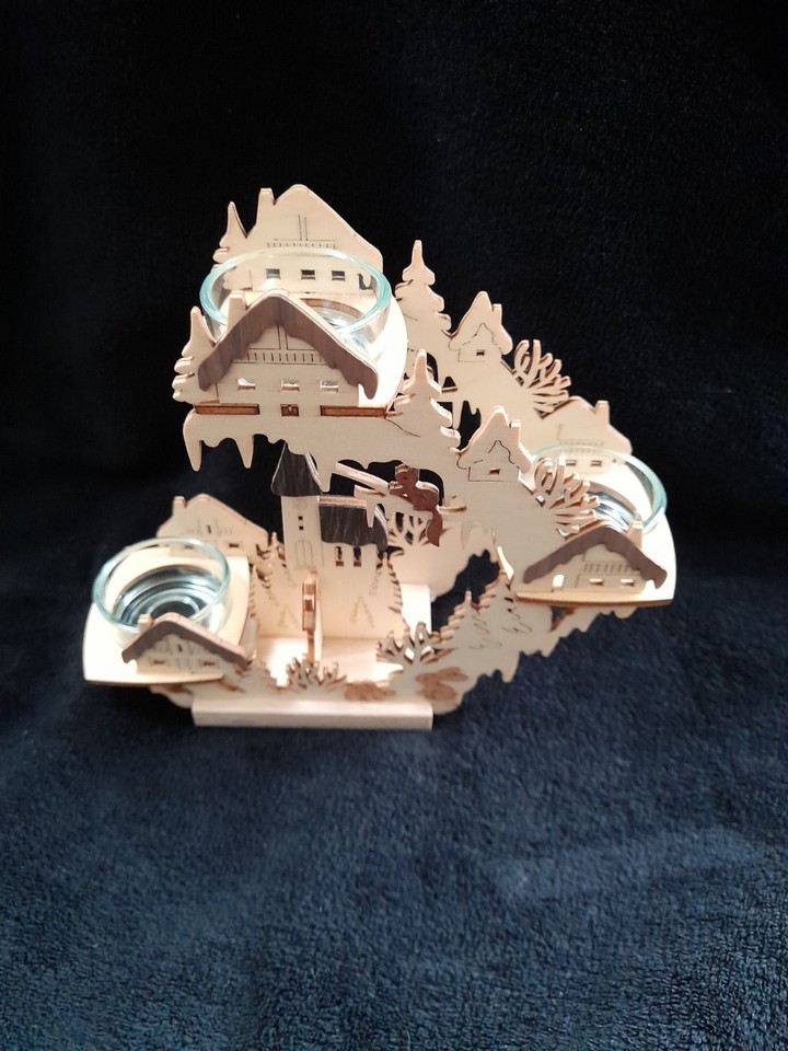 Wooden art from the Erzgebirge / tea light holder / decoration | eBay UK