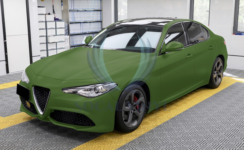 Premium Matte Flat Army Green Vinyl Car Wrap Sticker Decal Sheet Film ...