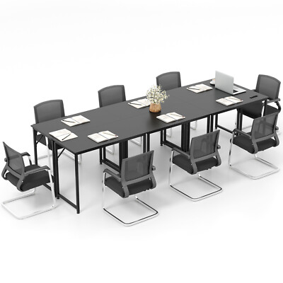 40" x 19.5" Rectangular Meeting Room Table Set of 6 PC Table Home ...