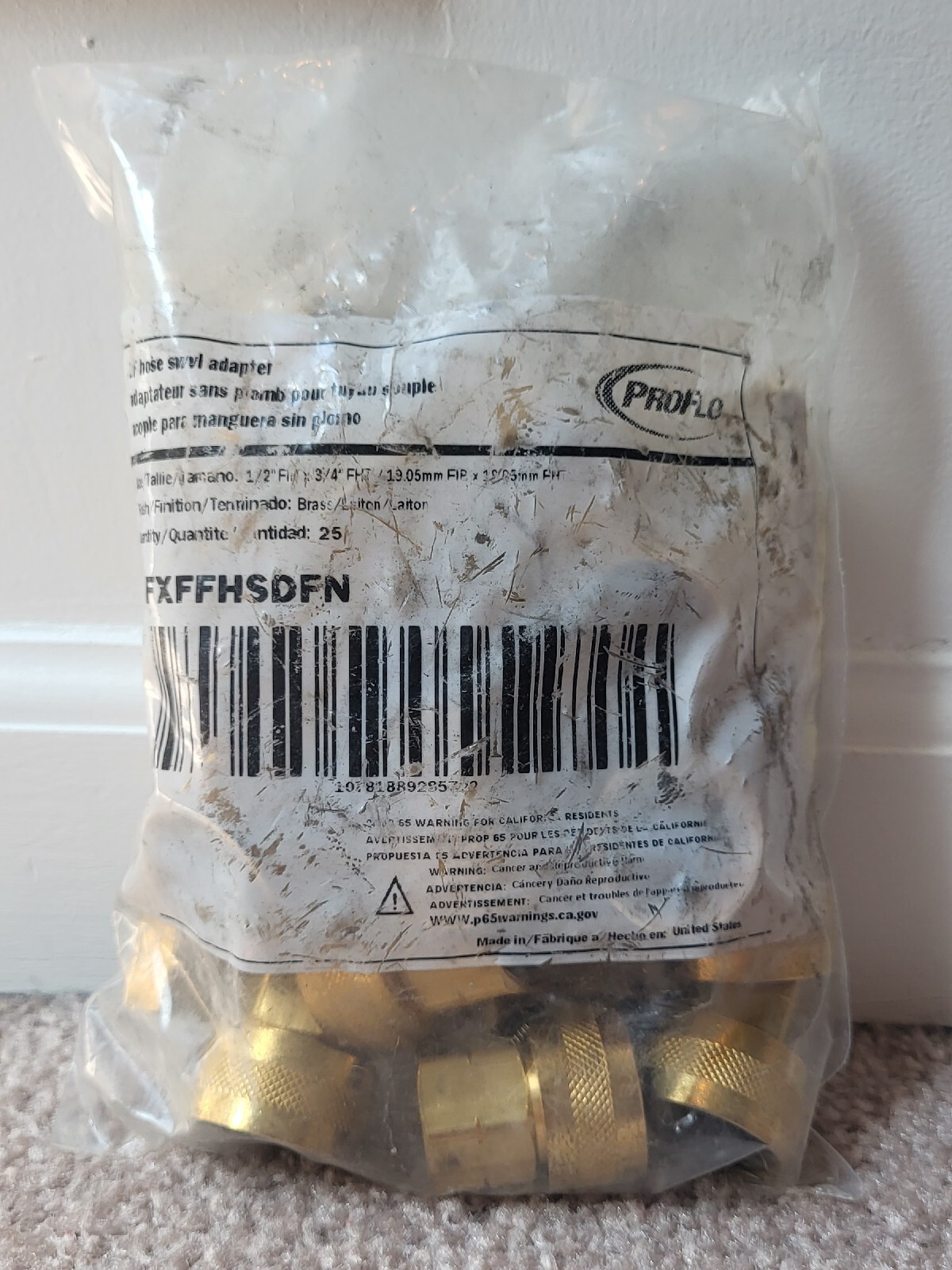 23 ct PROFLO 1/2 x 3/4 in FIP FHT Hose Swivel Brass Adapter PFXFFHSDFN ...